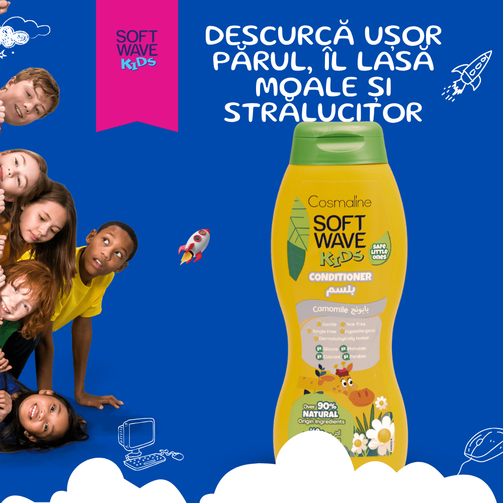 Balsam copii mușețel natural 400 ml – Cosmaline Soft Wave Kids ...